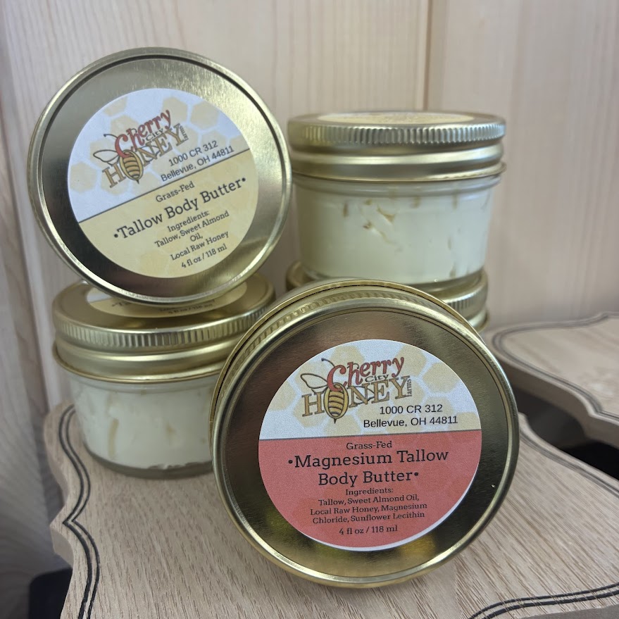 Tallow Body Butter Plain vs Magnesium | Shop Cherry City Honey